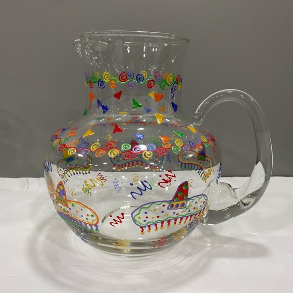 smithereens | Dining | Smithereens Cheers Margarita Art Glass Pitcher ...